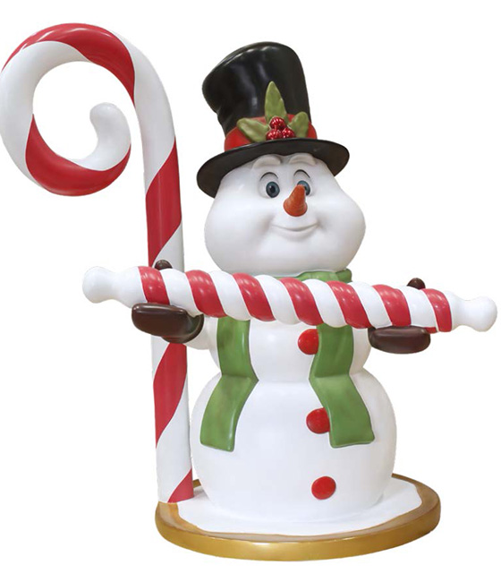 1.5m Snowman with Candy Canes - The Christmas Tree Company