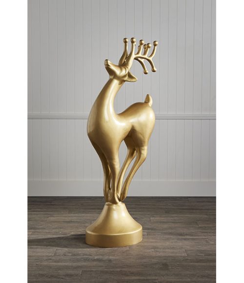 Buy 1.7m Gold Posing Reindeer Online in Australia - The Christmas Tree ...