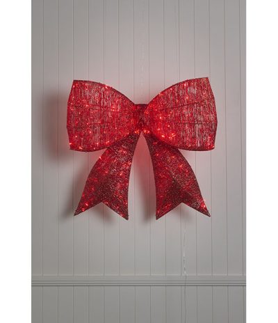Buy 87cm Red Light Up Bow Online in Australia - The Christmas Tree Company