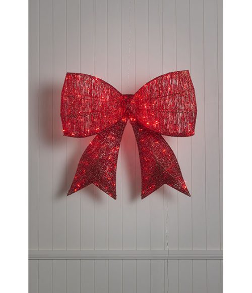 Buy 87cm Red Light Up Bow Online in Australia - The Christmas Tree Company