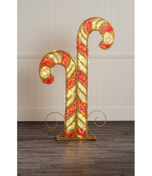 Buy 1.5m Light Up Red and Gold Candy Cane Online in Australia - The ...