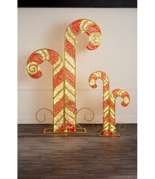 Buy 2.75m Light Up Red and Gold Candy Cane Online in Australia - The ...