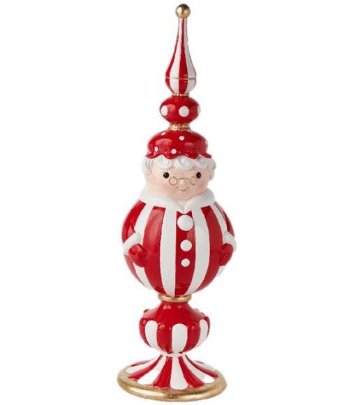 Buy Red and White Mrs Claus Finial Online in Australia - The Christmas ...