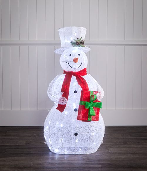 Buy 4ft Outdoor Pre-Lit White Snowman Online in Australia - The ...