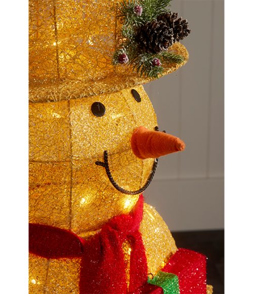 Buy 4ft Outdoor Pre-Lit Gold Snowman Online in Australia - The ...